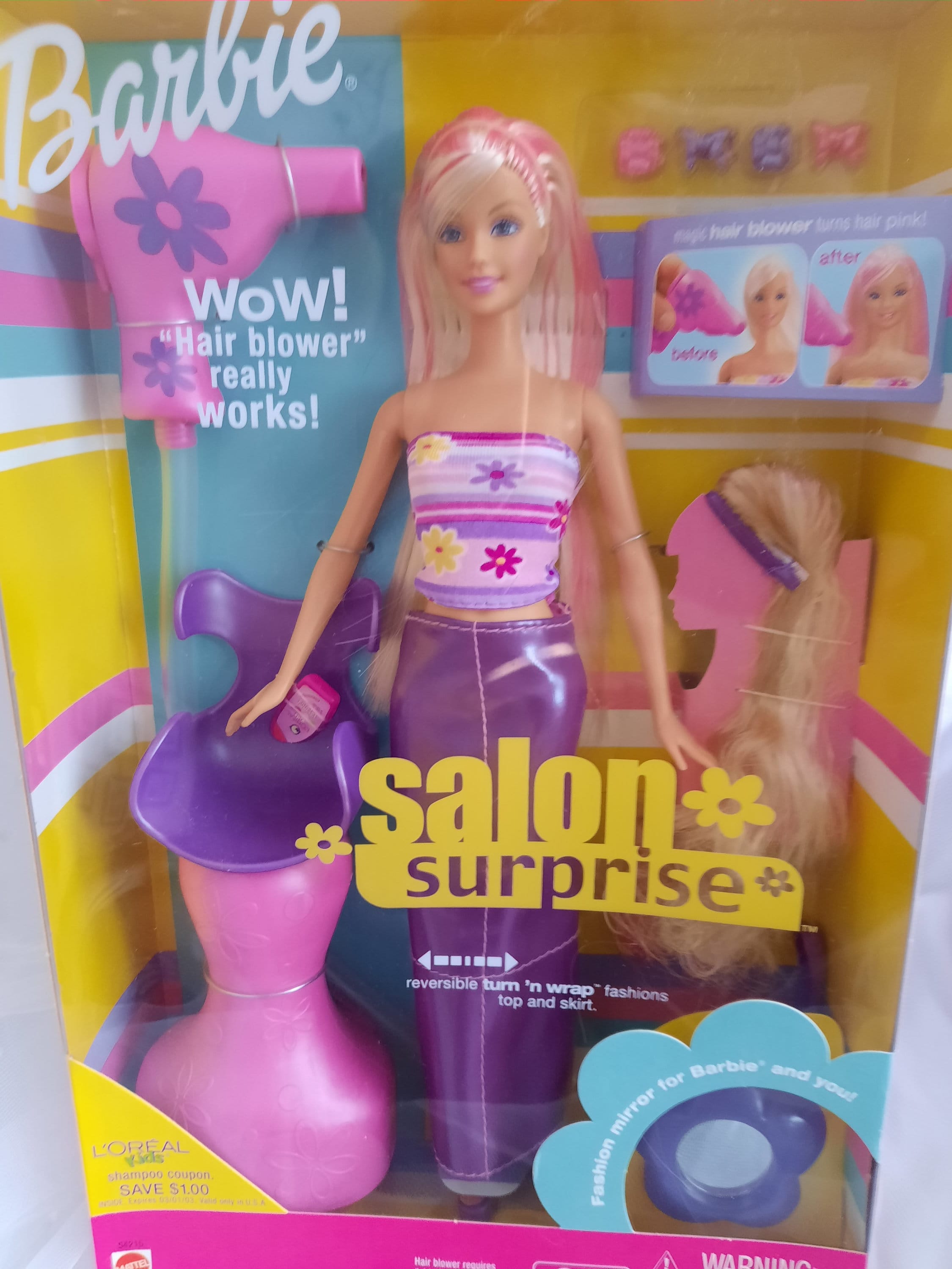 Barbie Salon Surprise Doll, 2001 Barbie Doll, New Barbie, Toys, Barbie ...