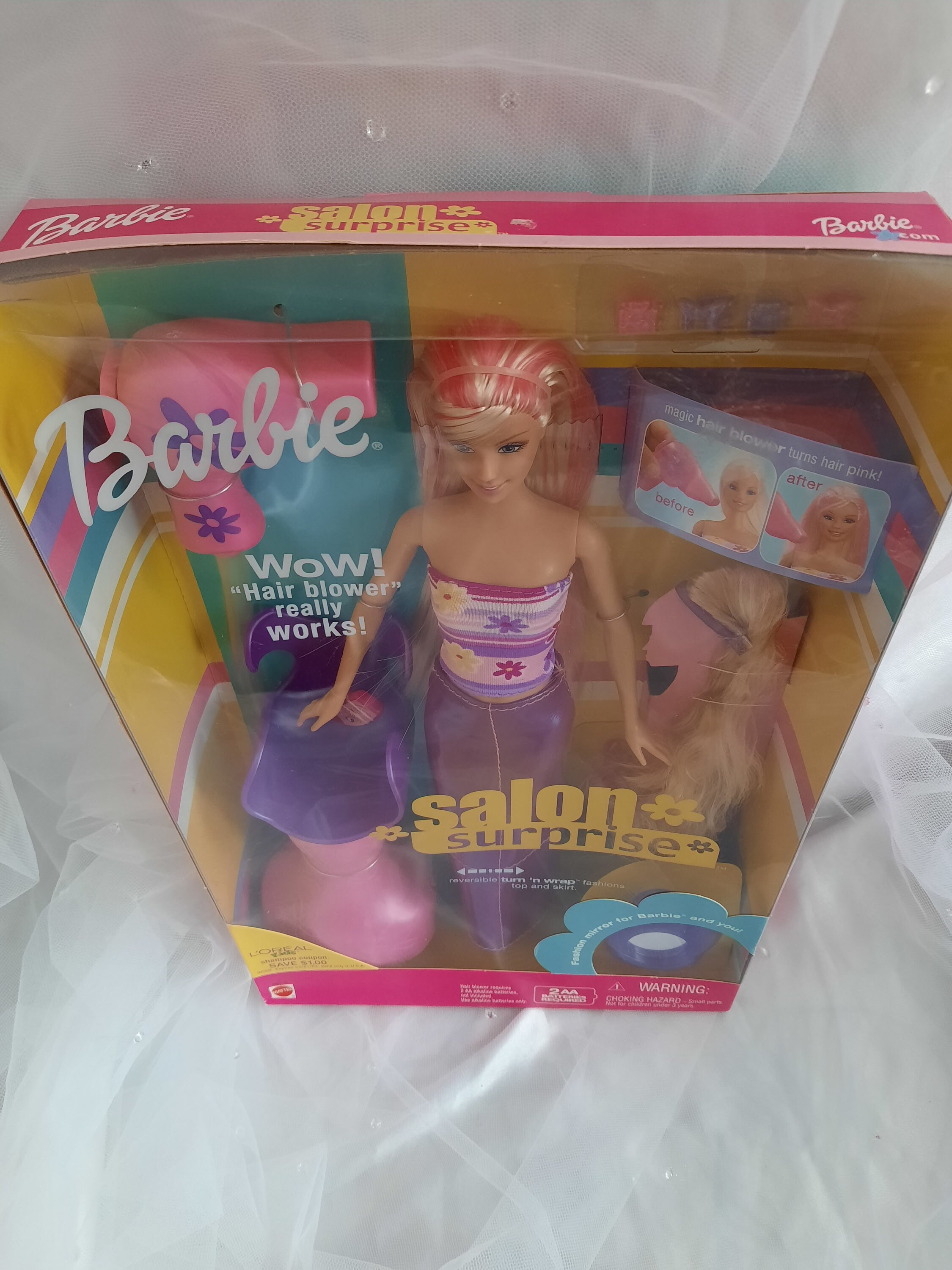 Barbie Salon Surprise Doll, 2001 Barbie Doll, New Barbie, Toys, Barbie ...