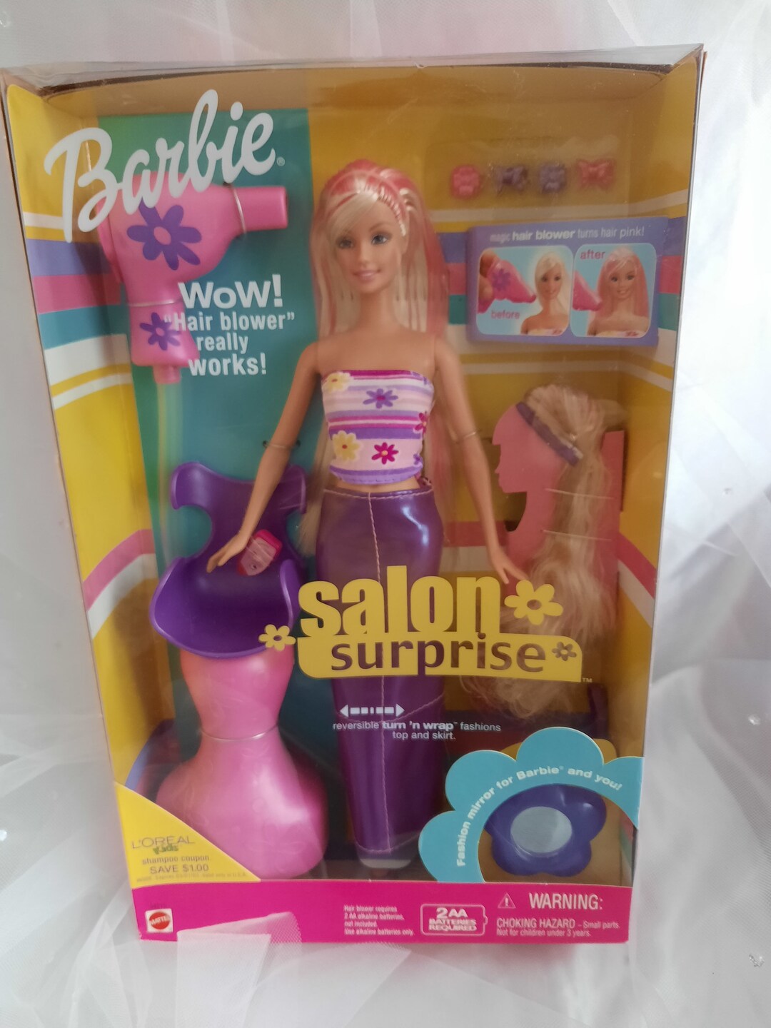 Barbie Salon Surprise Doll, 2001 Barbie Doll, New Barbie, Toys, Barbie ...