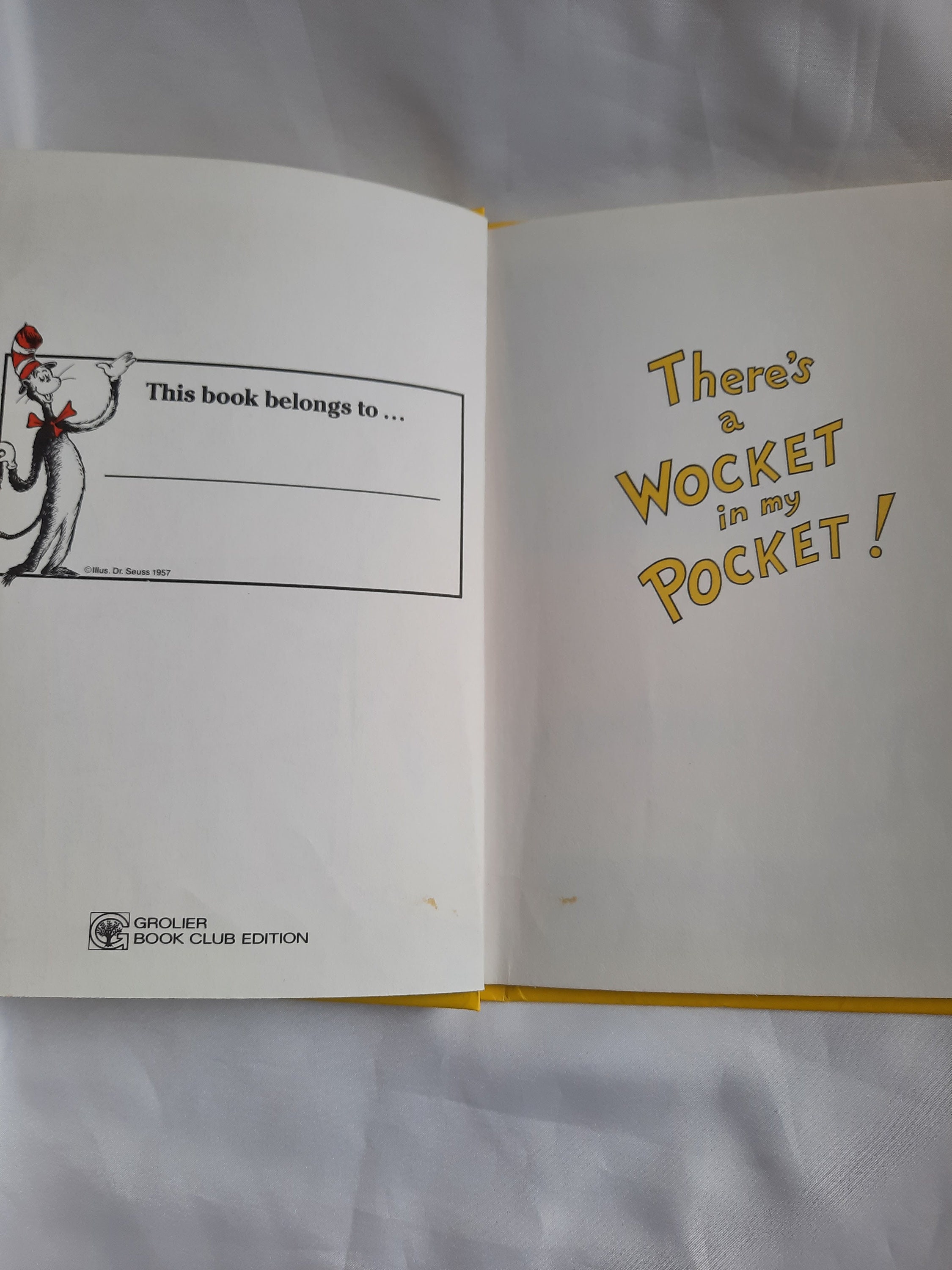 Dr. Seuss Book, There's a Wocket in My Pocket, Vintage, Copyright 1974 ...
