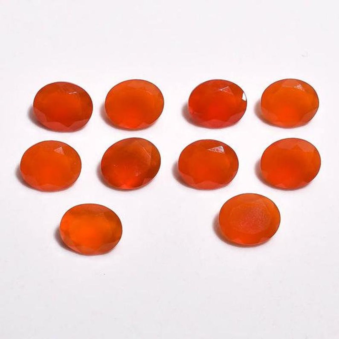 Carnelian, Natural Oval Shape, Faceted Cut, Calibrated Carnelian Oval ...