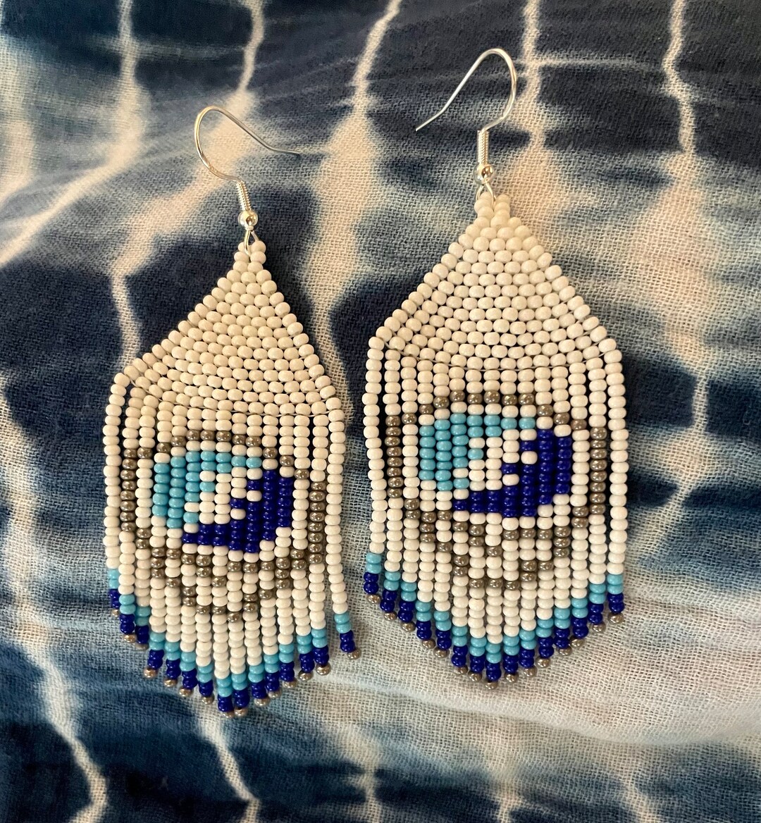 Grateful Dead Earrings Shades of Blue Stealie Earrings - Etsy