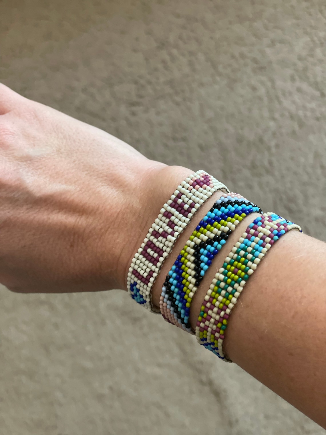 Seed Bead Friendship Bracelets Mushroom Bracelets - Etsy