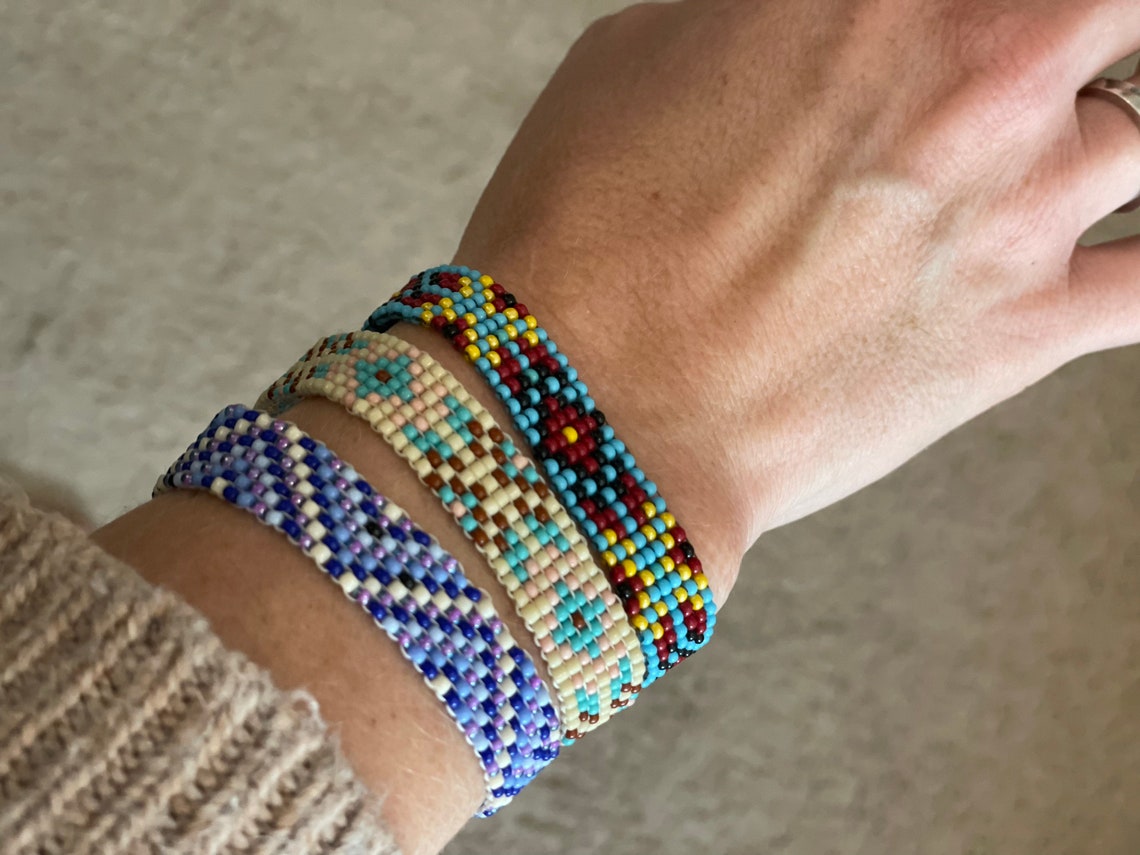 Seed Bead Friendship Bracelets Mushroom Bracelets - Etsy