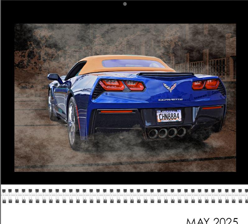 2025 Chevy Corvette Car Calendar - Personalize With Your Own Photo ...