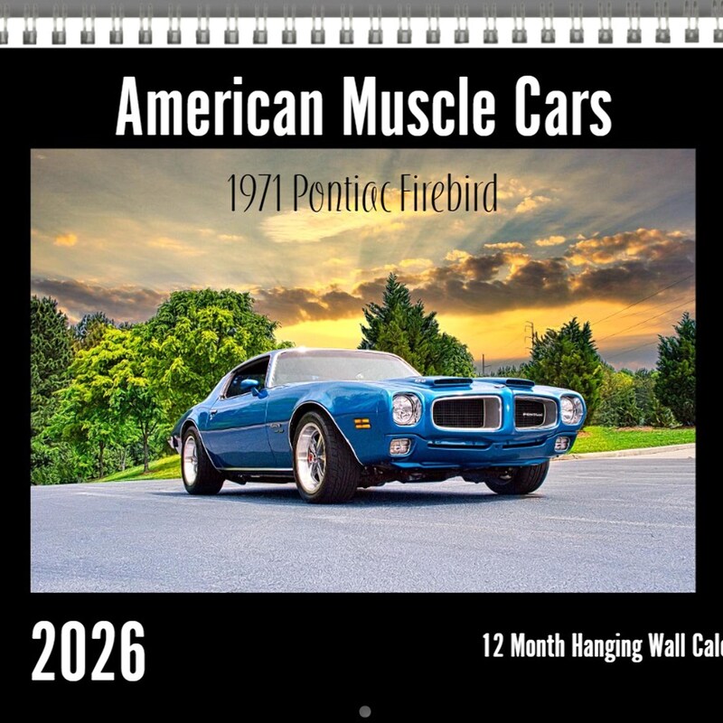 2026 Muscle Car Calendars - Etsy
