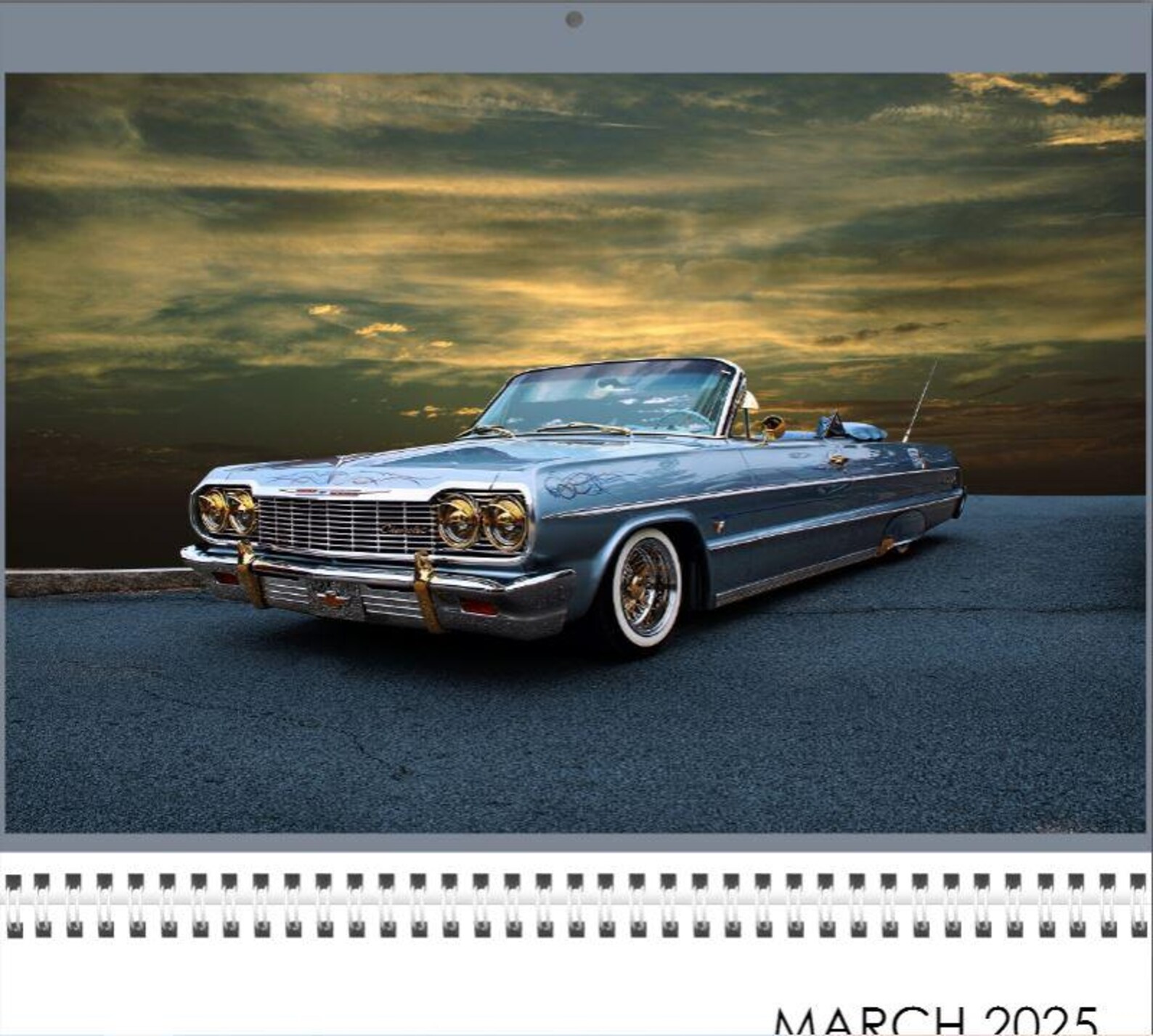 Lowrider Wall Calendar - Custom Start Month - 2025 - Personalize With ...