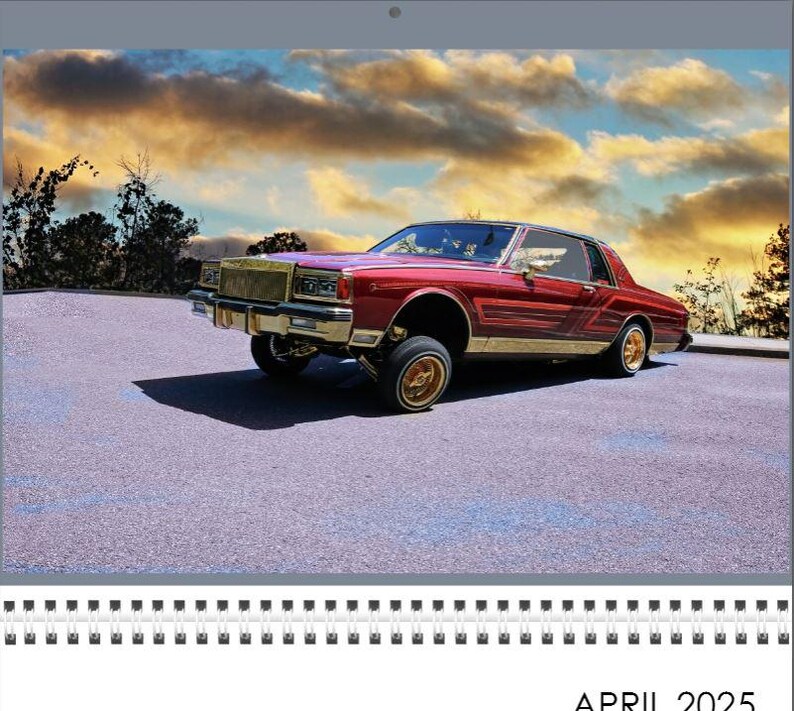 Lowrider Wall Calendar - Custom Start Month - 2025 - Personalize With ...