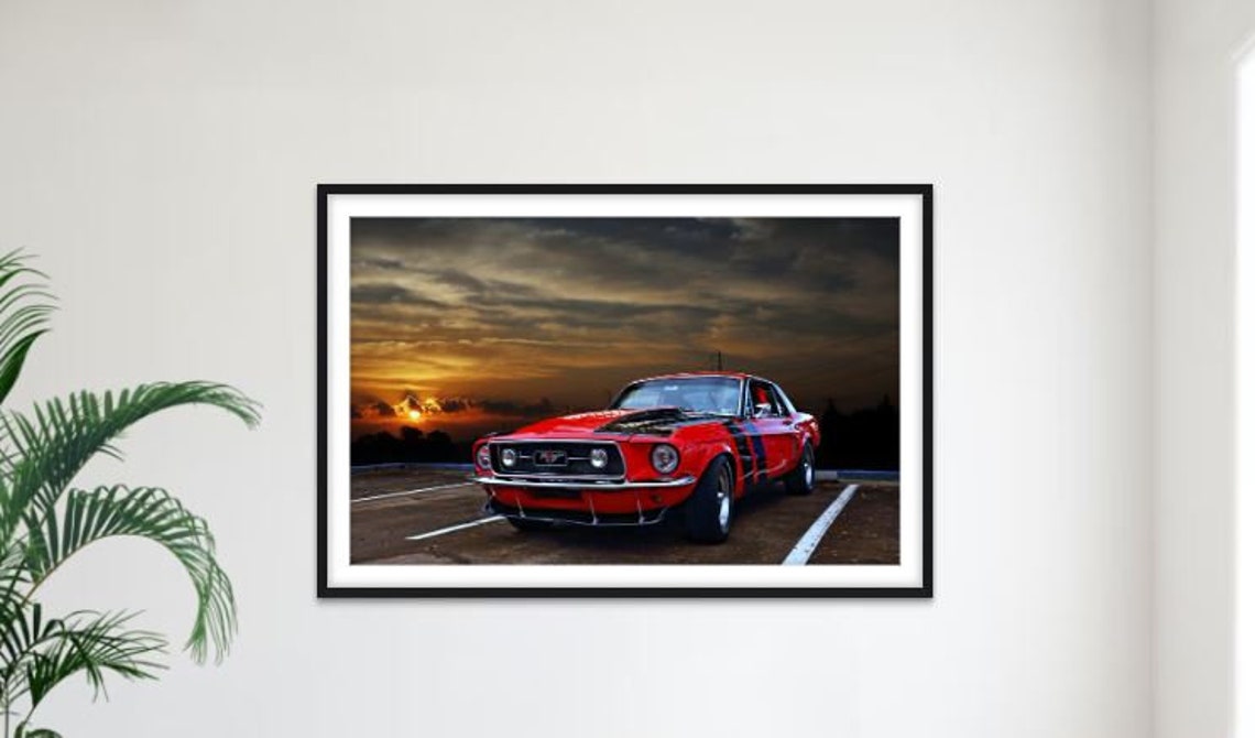 Beautiful Custom Ford Mustang at Sunset - Digital Download Photograph ...
