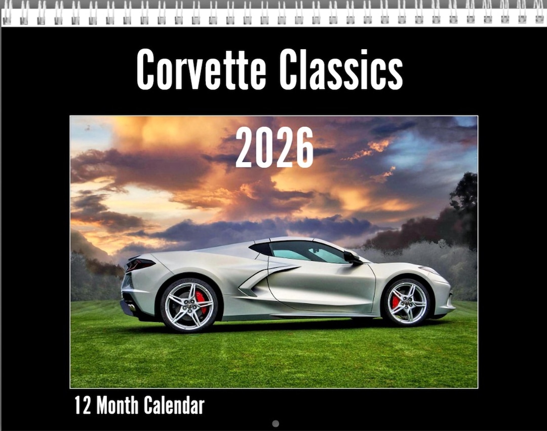 2026 Corvette Classics Calendar: Personalized Start Month, Car ...