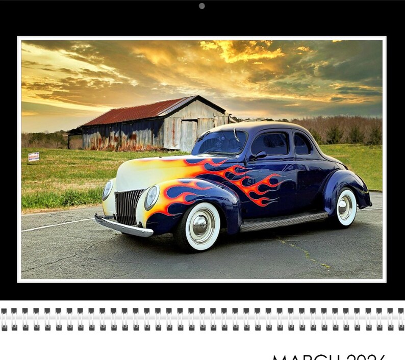 Hot Rod Calendar 2026 – American Iron, Custom Car Art (8.5"x11") - Etsy