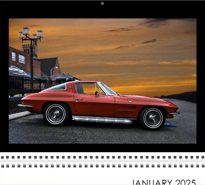 2025 Chevy Corvette Car Calendar - Personalize With Your Own Photo ...