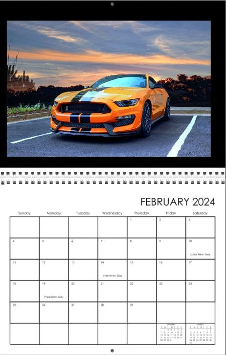 2024 Ford Mustang Wall Calendar 8.5x11 All New Photos Start Any Month ...