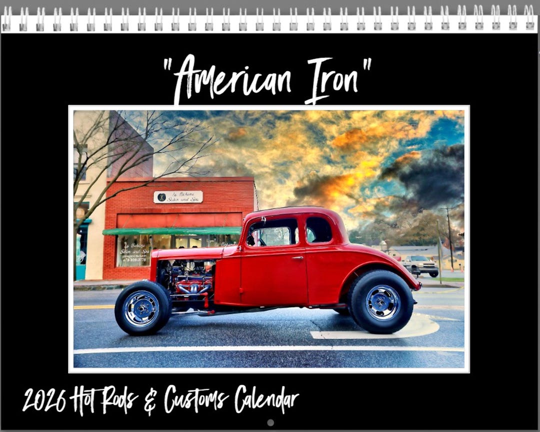 2026 Hanging Calendar "american Iron" - Hot Rods and Custom Car - 8.5 ...