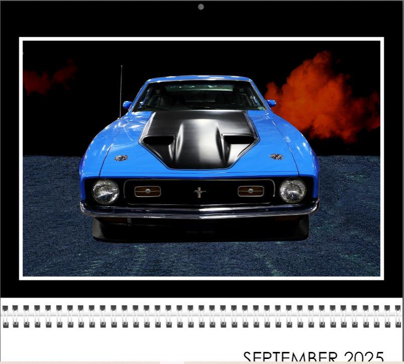2025 Ford Mustang Car Calendar Personalize With Your Own Photo Custom ...