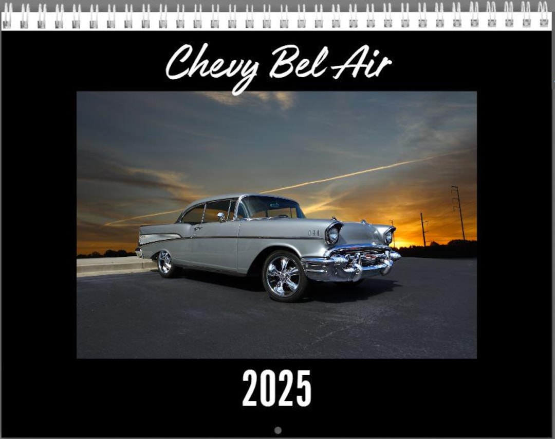 2025 Chevy Bel Air Car Calendar Personalize With Your Own Photo Custom ...