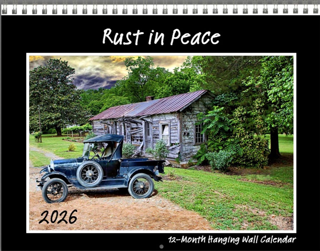 2026 Rusted Cars Calendar – "rust in Peace" Wall Art - Etsy