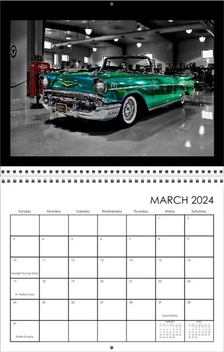 2025 Chevy Bel Air Car Calendar - Personalize With Your Own Photo ...