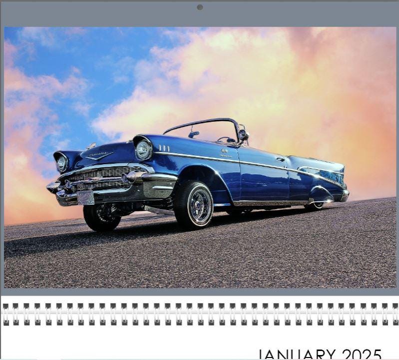 Lowrider Wall Calendar - Custom Start Month - 2025 - Personalize With ...