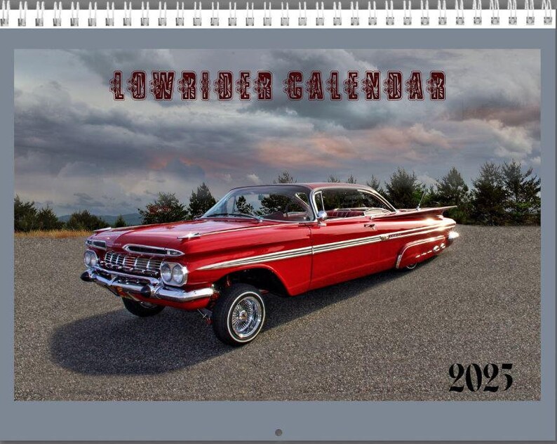 Lowrider Wall Calendar - Custom Start Month - 2025 - Personalize With ...