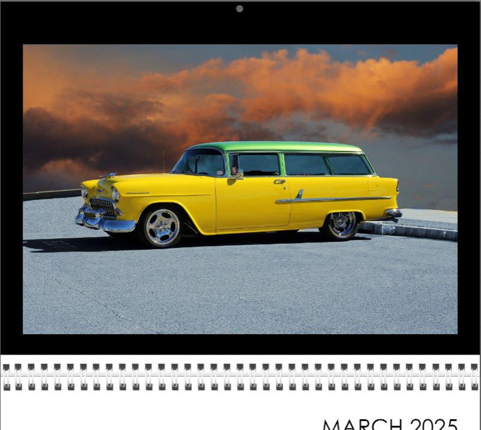 2025 Chevy Bel Air Car Calendar - Personalize With Your Own Photo ...