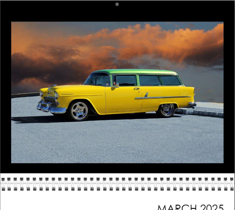 2025 Chevy Bel Air Car Calendar - Personalize With Your Own Photo ...