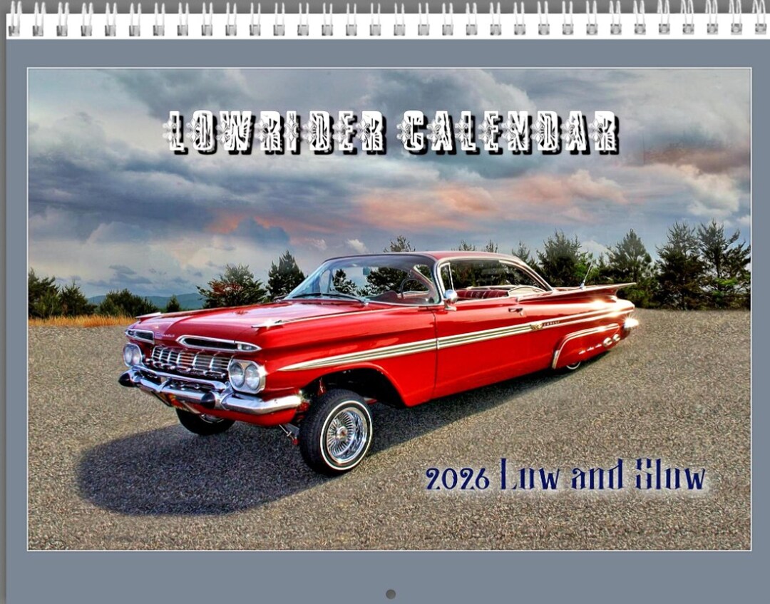 Lowrider Wall Calendar - Custom Start Month - 2026 - Personalize With ...