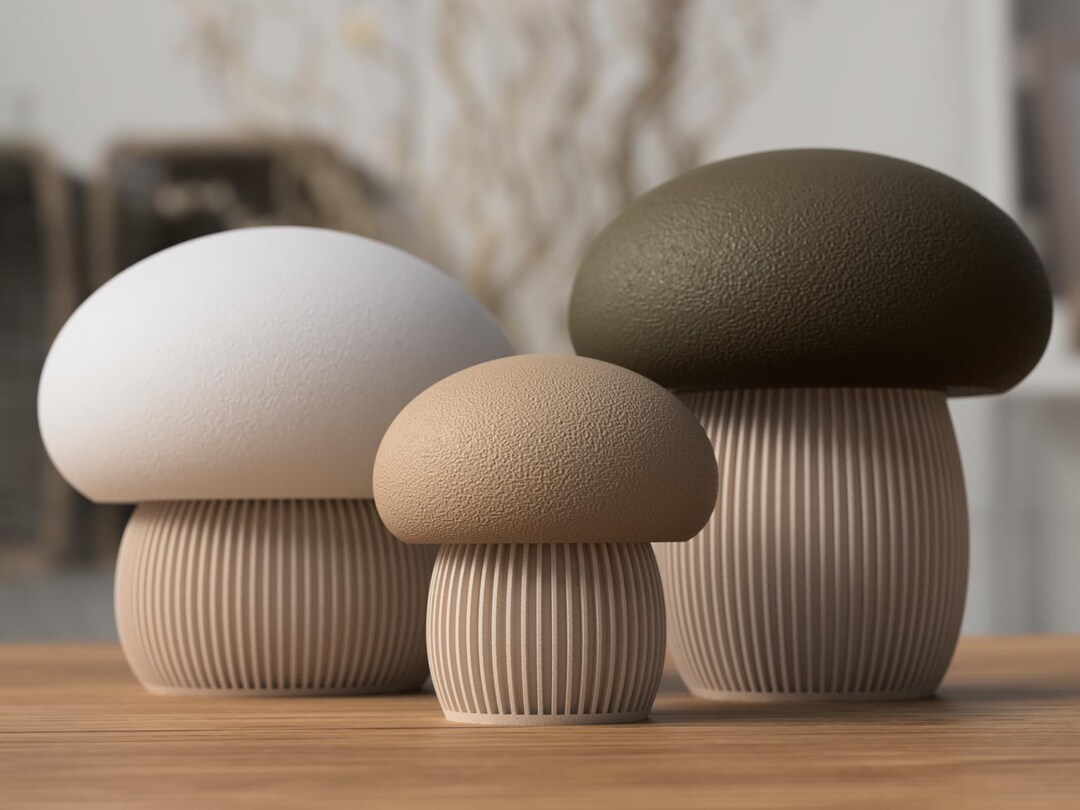 Customizable 3D Printed Mushrooms | Autumn Mushroom Decorations - Etsy UK