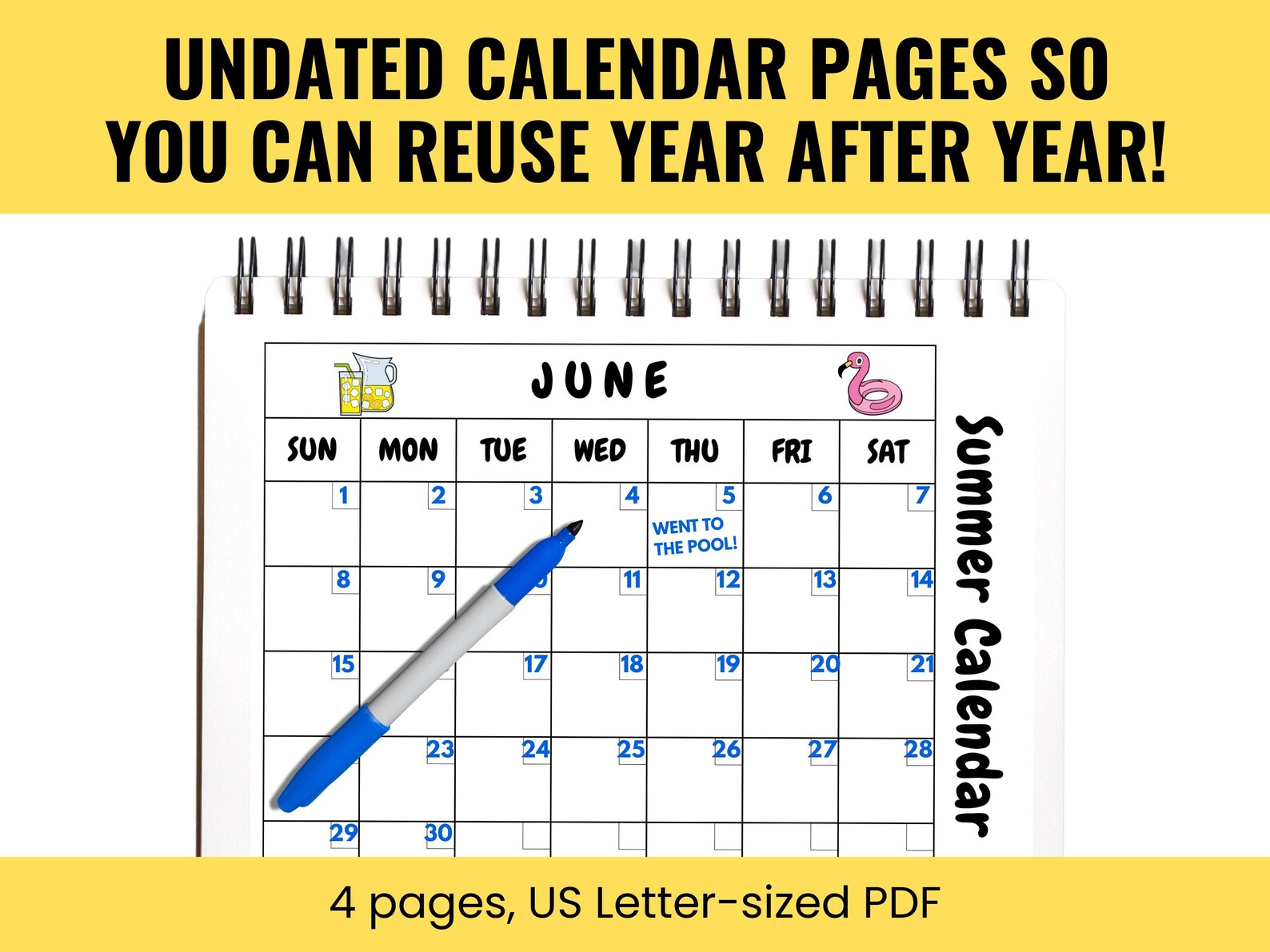 Summer Bucket List for Kids, Colorful Summer Checklist, Summer Break ...