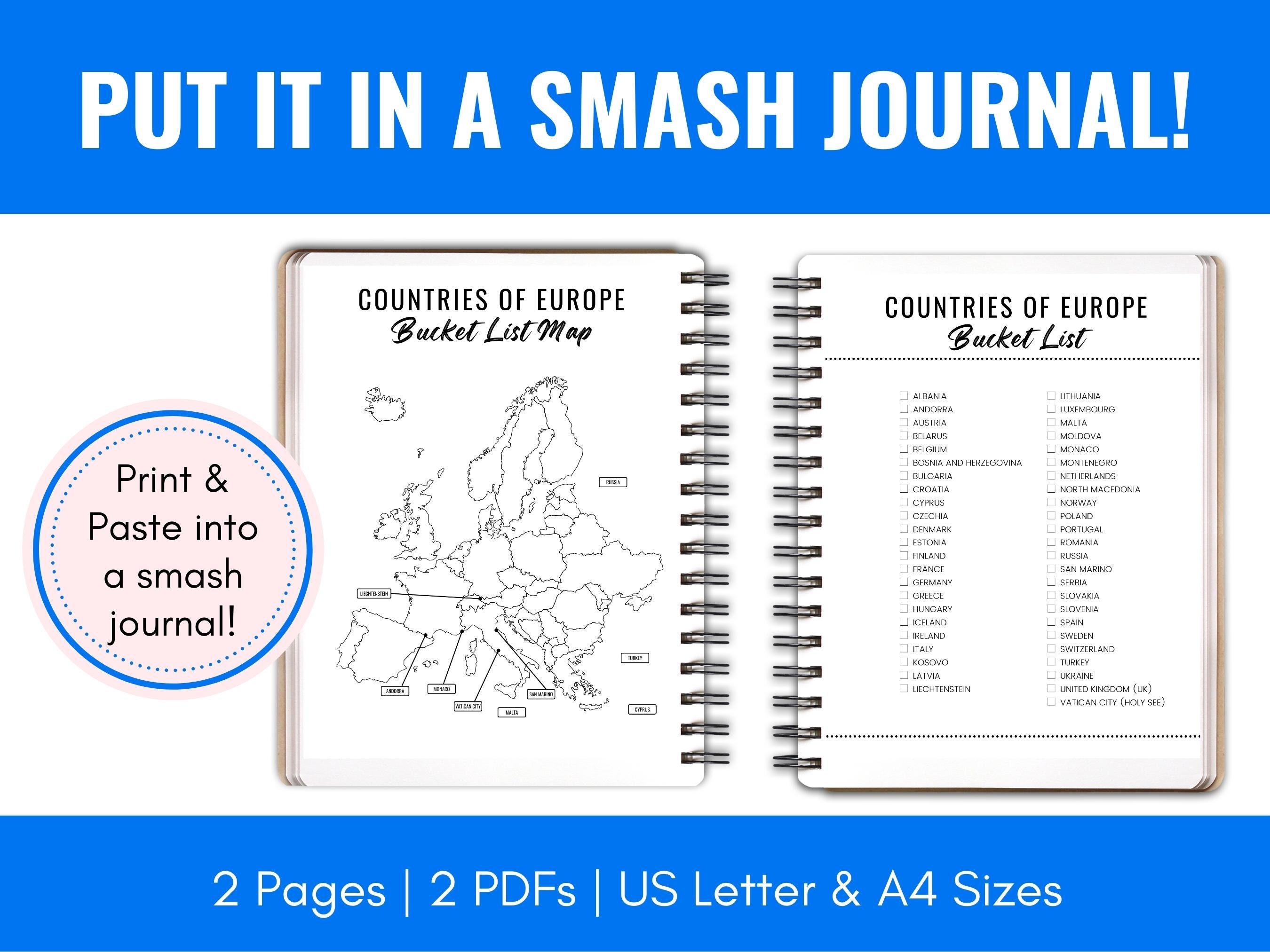 European Countries Checklist at Lula Hurst blog