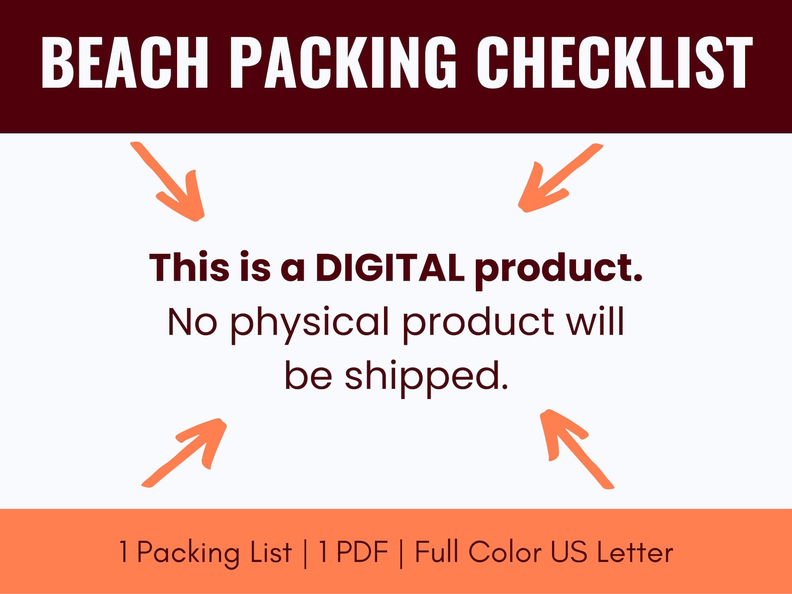 Beach Packing List PDF, Printable Beach Trip Packing Checklist, Beach ...