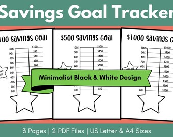 Printable Savings Tracker Sheet to Track Your Savings & Meet - Etsy