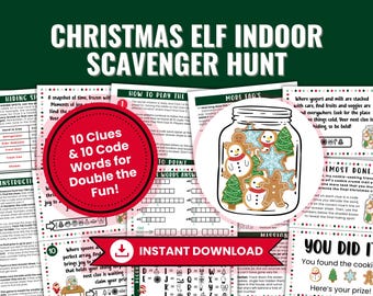 Indoor Winter Scavenger Hunt, Printable Winter Penguin Treasure Hunt ...
