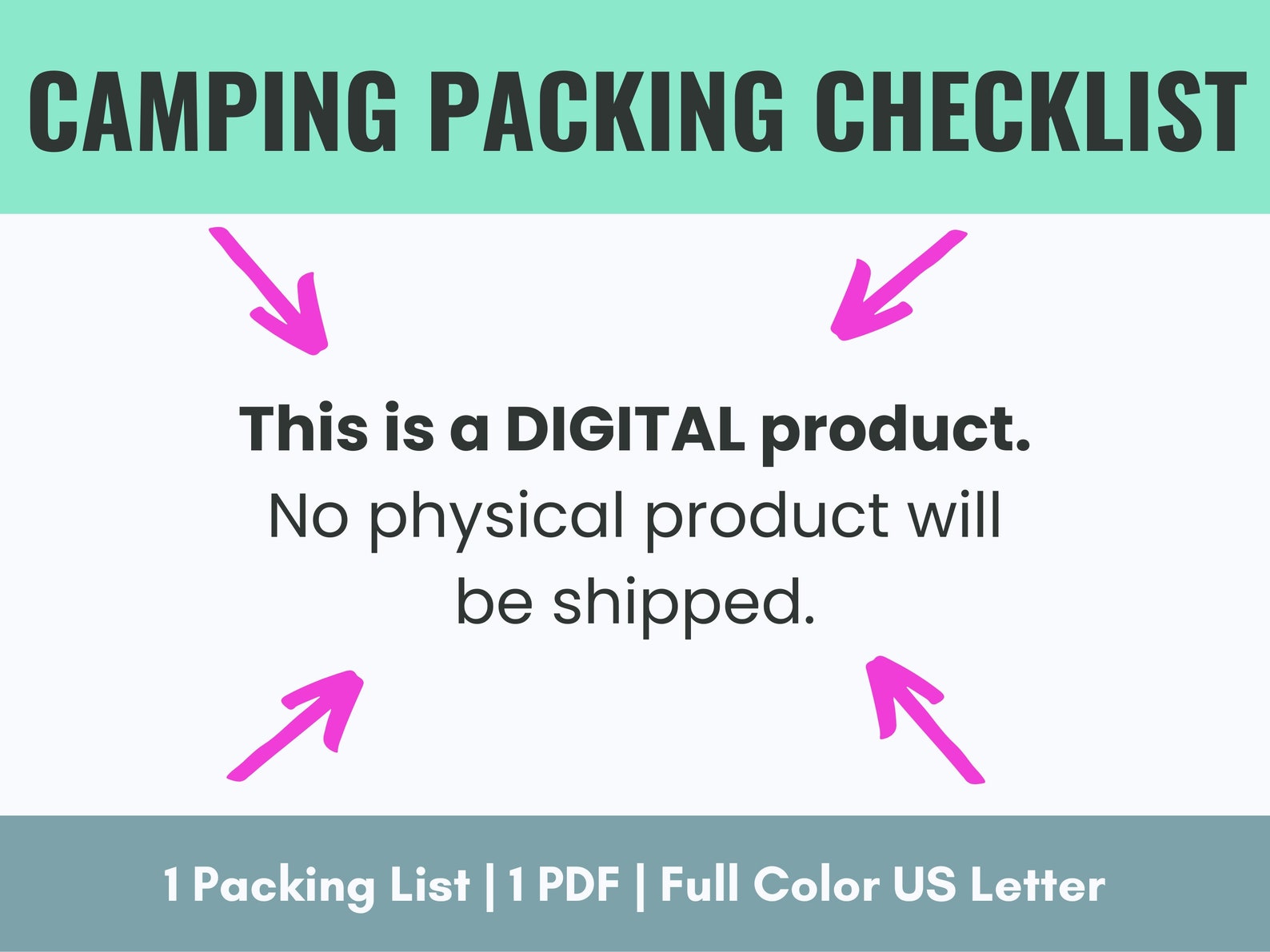 Camping Packing List PDF Printable Camping Trip Packing - Etsy
