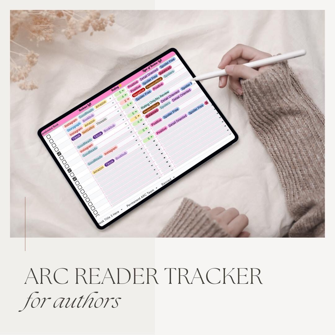 ARC Reader Tracker Spreadsheet, Author ARC Team Manager (digital ...