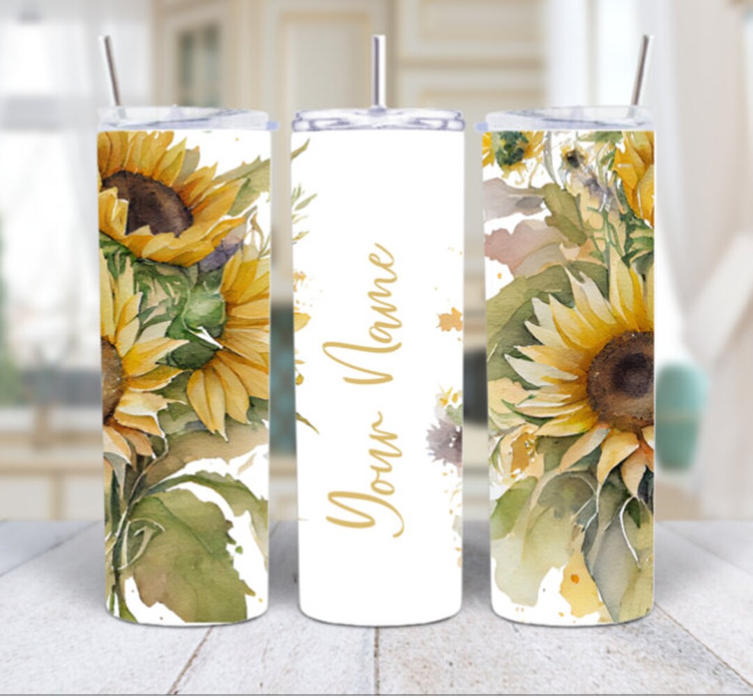 Personalized Sunflowers 20 Oz Sublimated Stainless Steel Tumbler - Etsy