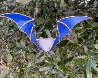 Bat Suncatcher Wall Decor Stained Glass Window Hanging - Etsy