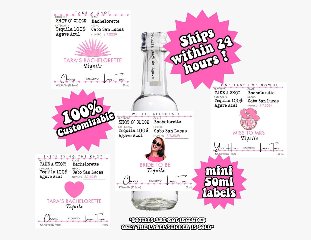 Mini Party Favors Casamigos Labels Final Fiesta Bachelorette Favors ...