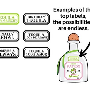 Custom Patron Label, Liquor Label, Birthday Bottle Labels, Groomsmen ...