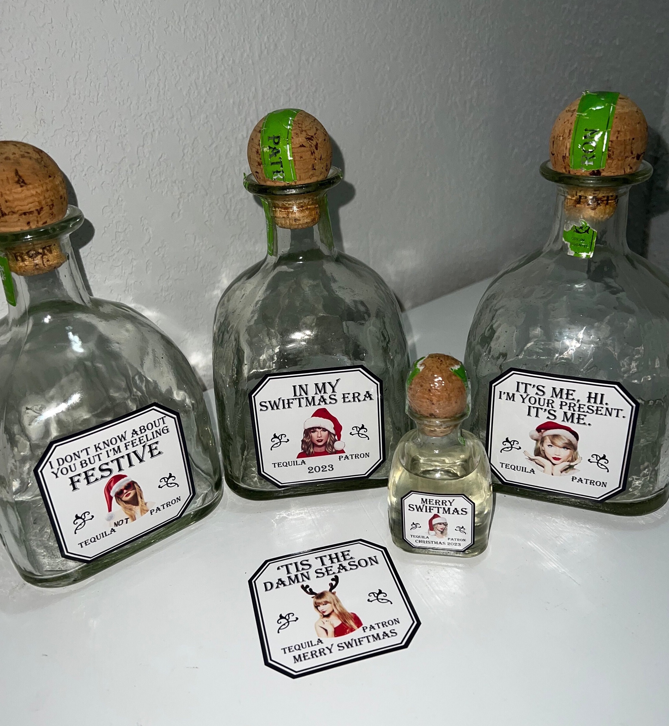 Custom Patron Label, Taylor Custom Label, Merry Swiftmas, Tis the Damn ...