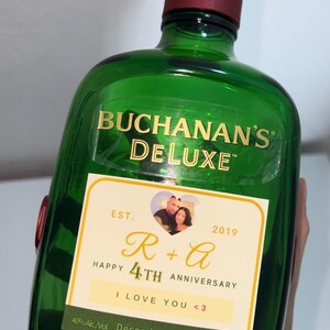 Whiskey Buchanan Bottle Custom Label, 21st Birthday, Liquor Label, Gift ...