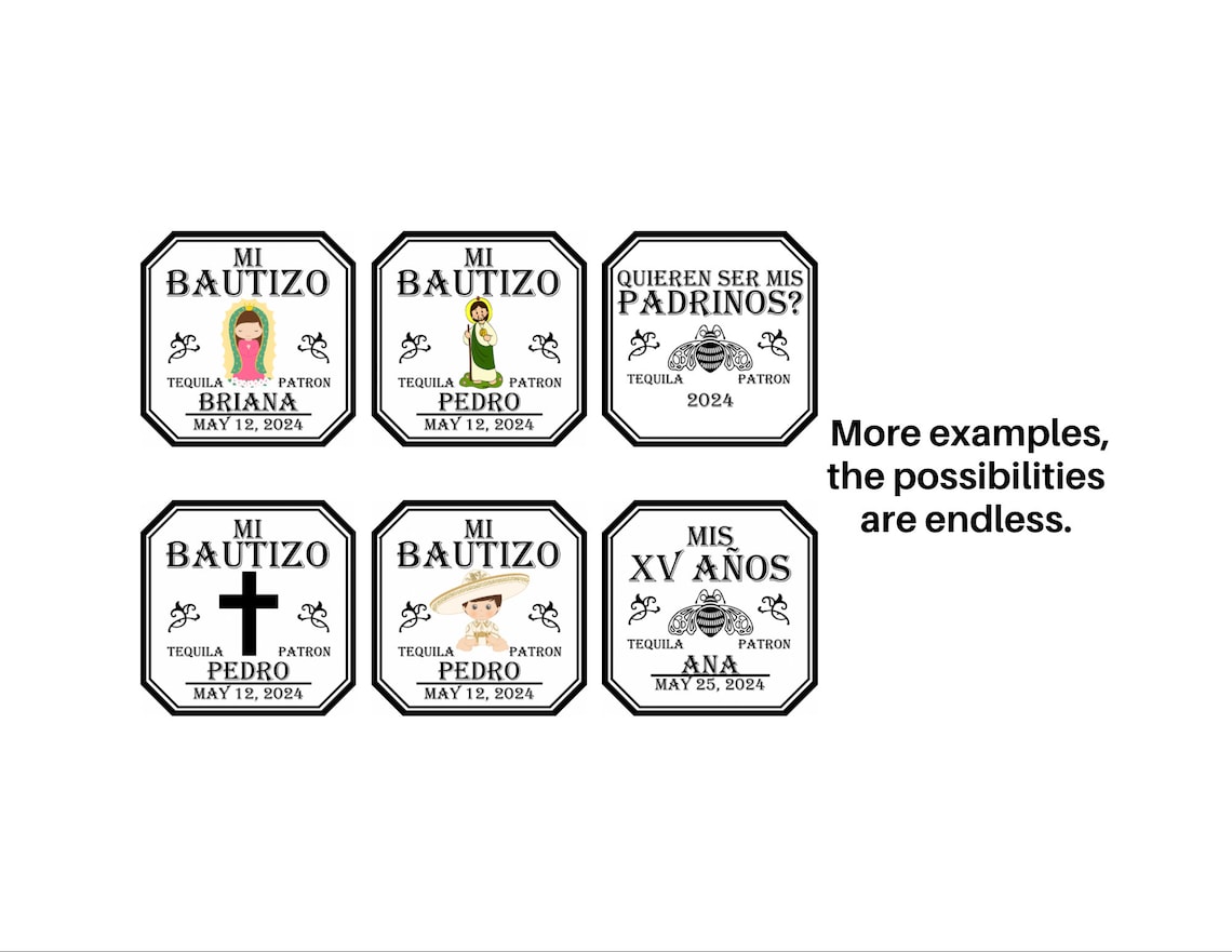 Custom Patron Label, Liquor Label, Graduation Bottle Labels, Grad Gift ...