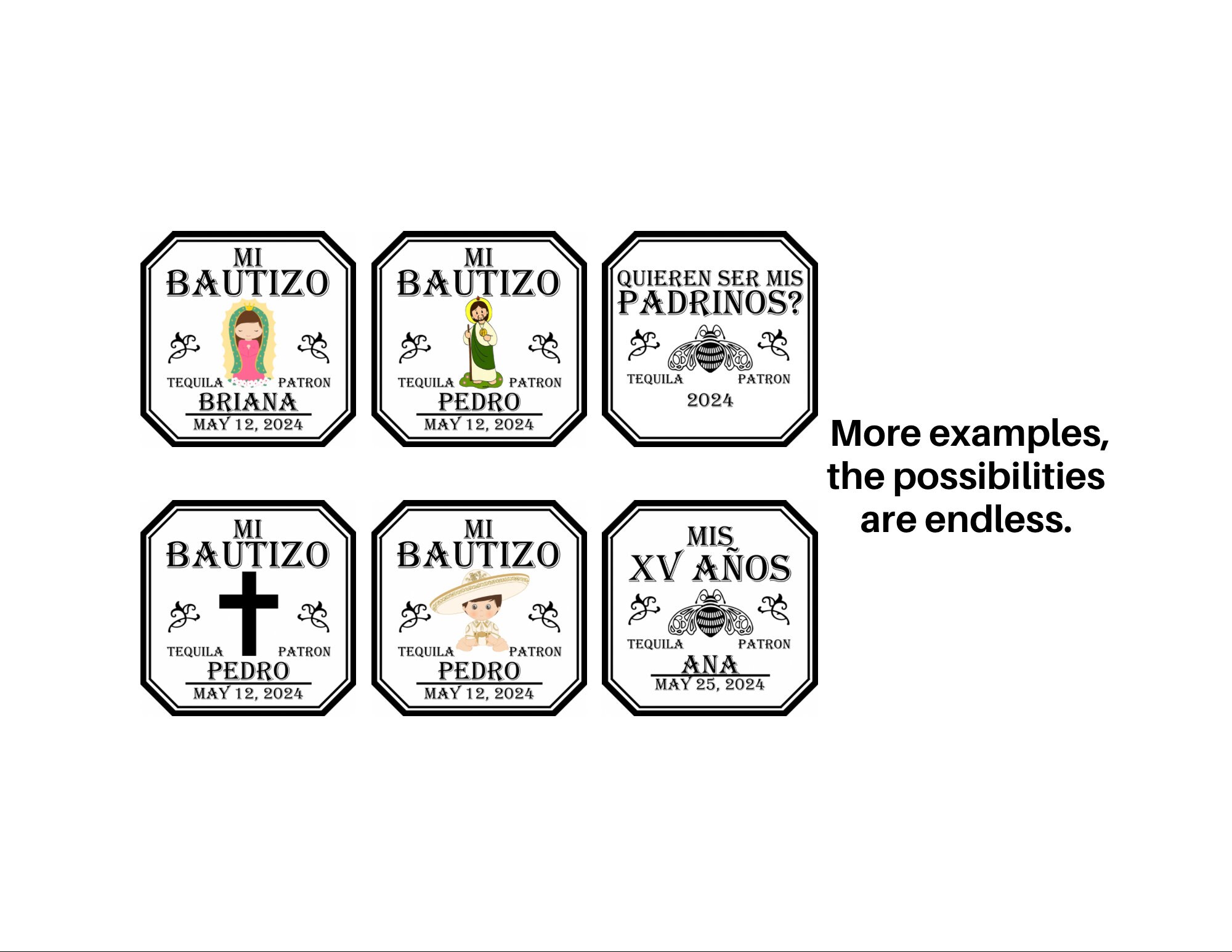 Custom Patron Label, Liquor Label, Graduation Bottle Labels, Grad Gift ...