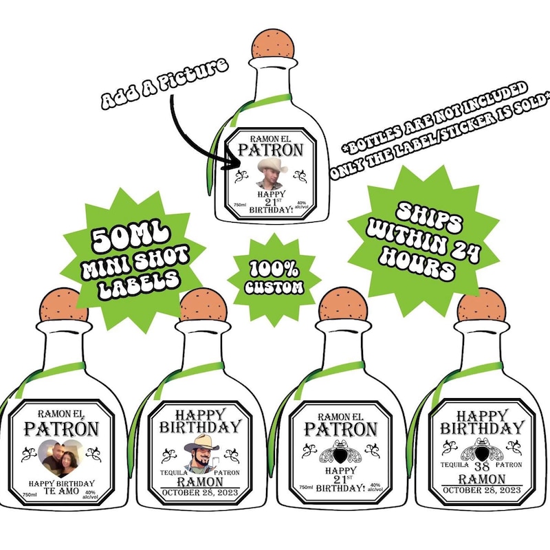 Plastic Patron Bottles - Etsy