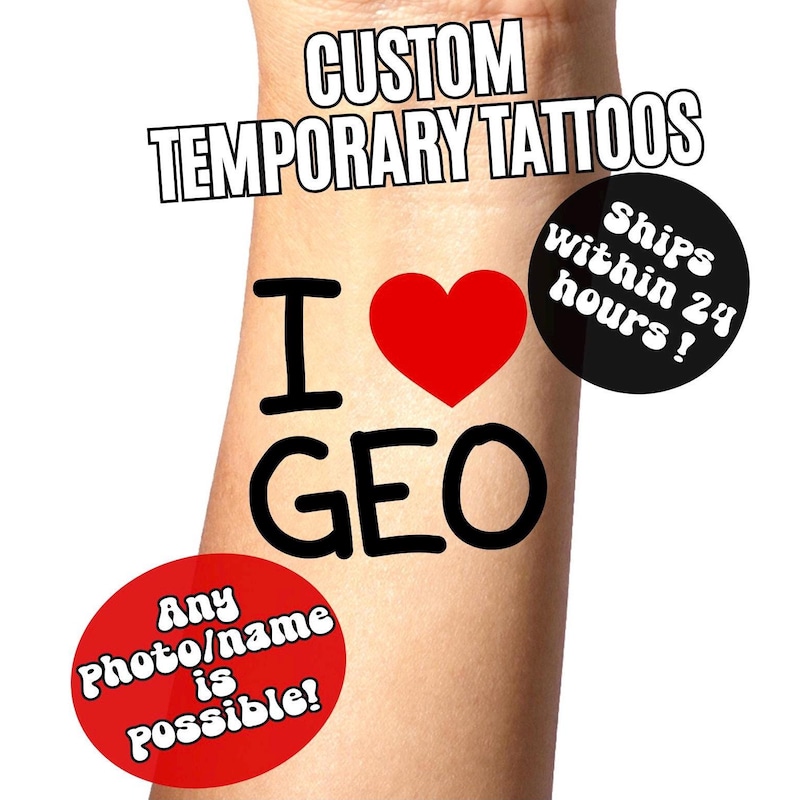I Love Tattoo Customize - Etsy