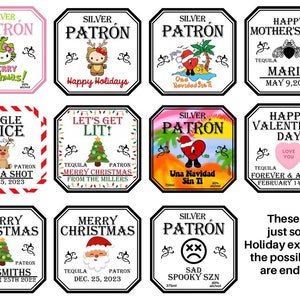 Custom Patron Label, Liquor Label, Birthday Bottle Labels, Groomsmen ...
