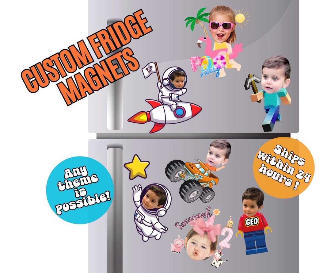 Custom Fridge Magnets, Kids Fridge Magnets, Personalized Fridge Magnet ...