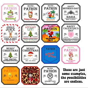 Personalized Patron Label, Birthday Bottle Labels, Groomsmen Gift ...