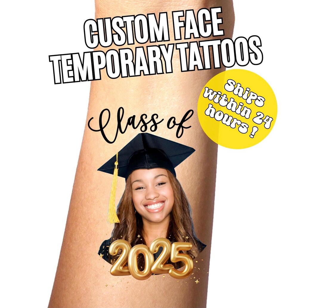 Custom Graduation Temporary Tattoos , Congrats Grad Party Favor ...