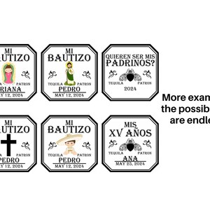 Bautizo Recuerdos, Quinceanera, Custom Baptism Favors, Baptism Labels ...